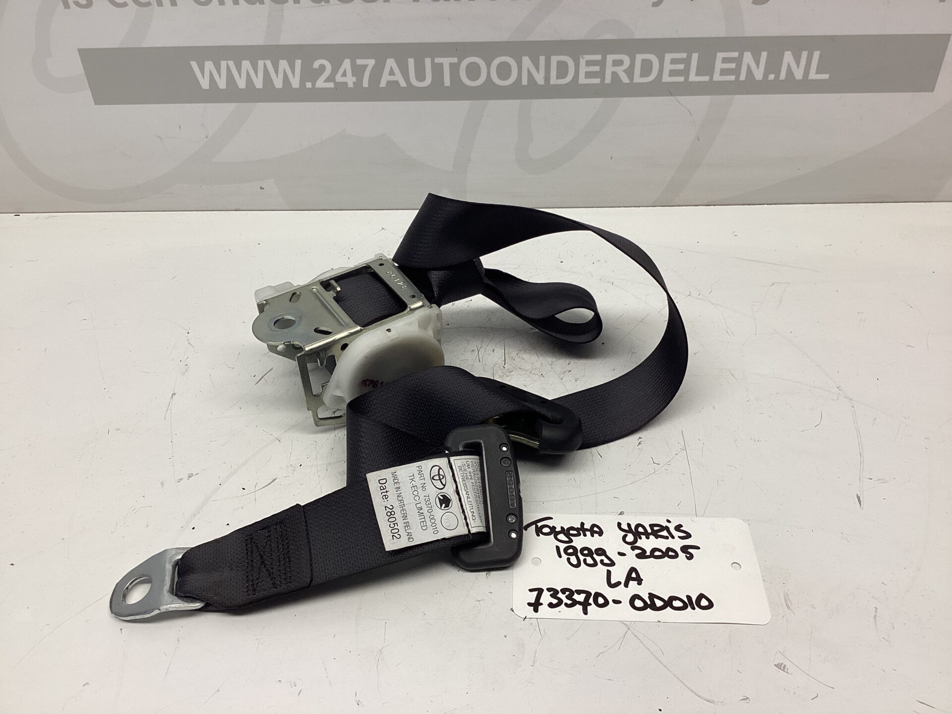 Veiligheidsgordel Toyota Yaris 1999-2005 Links Achter 3 Deurs 73370 ...
